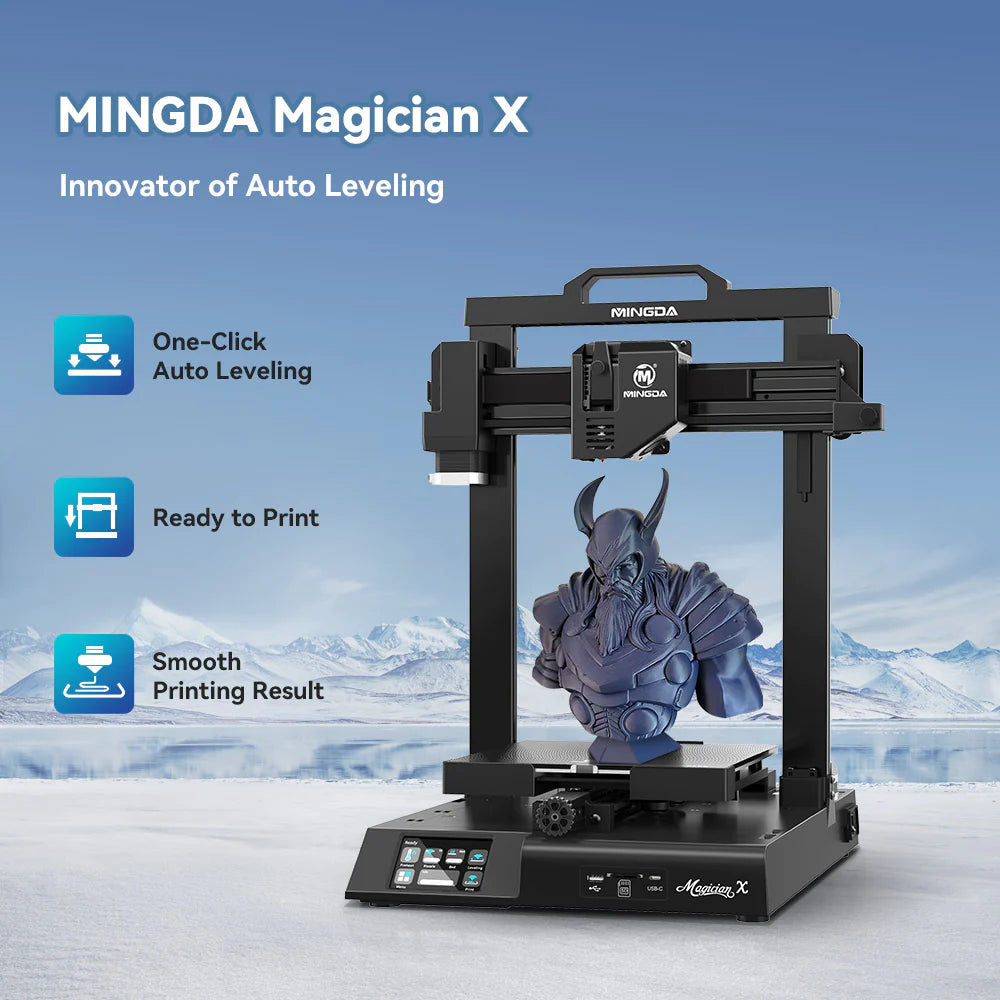 MINGDA Magician X 3D Printer One-Click Auto Leveling Dual Gears Direct