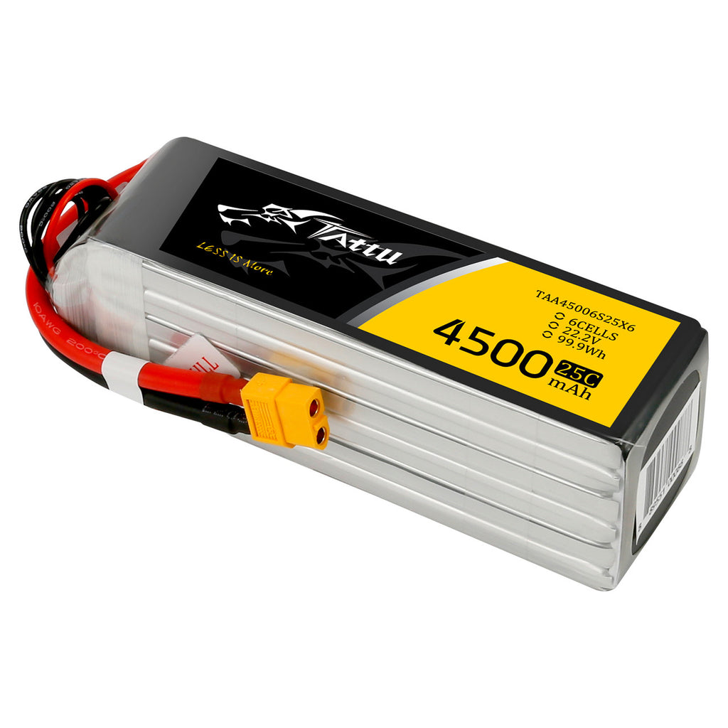 TATTU 4500mAh 6S 25C 22.2V LiPo Battery XT60 [DG]